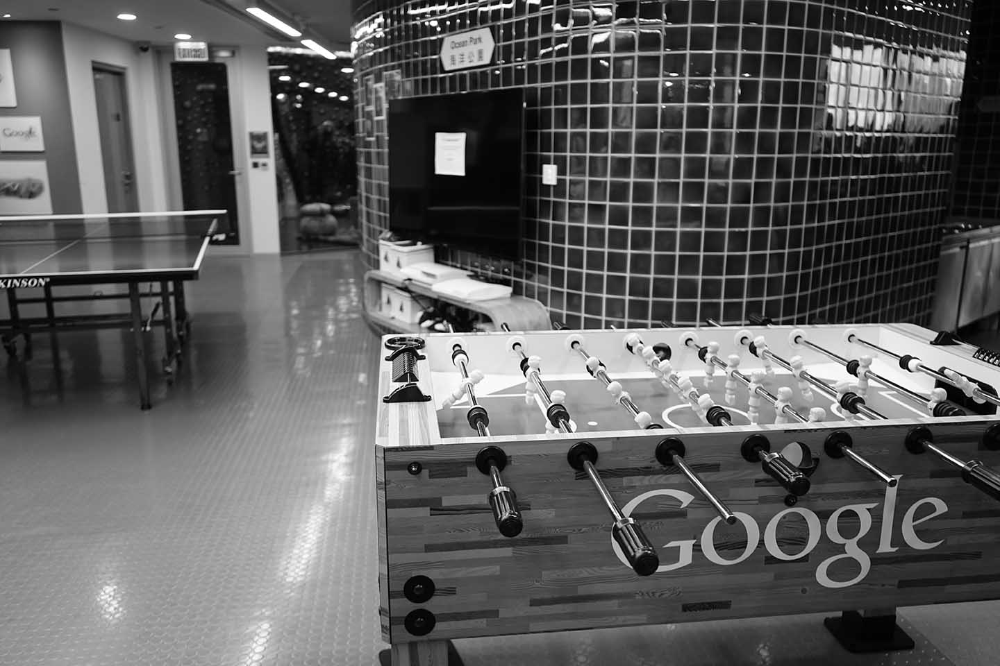 Table football, inside the offices of Google, Times Square, Causeway ...
