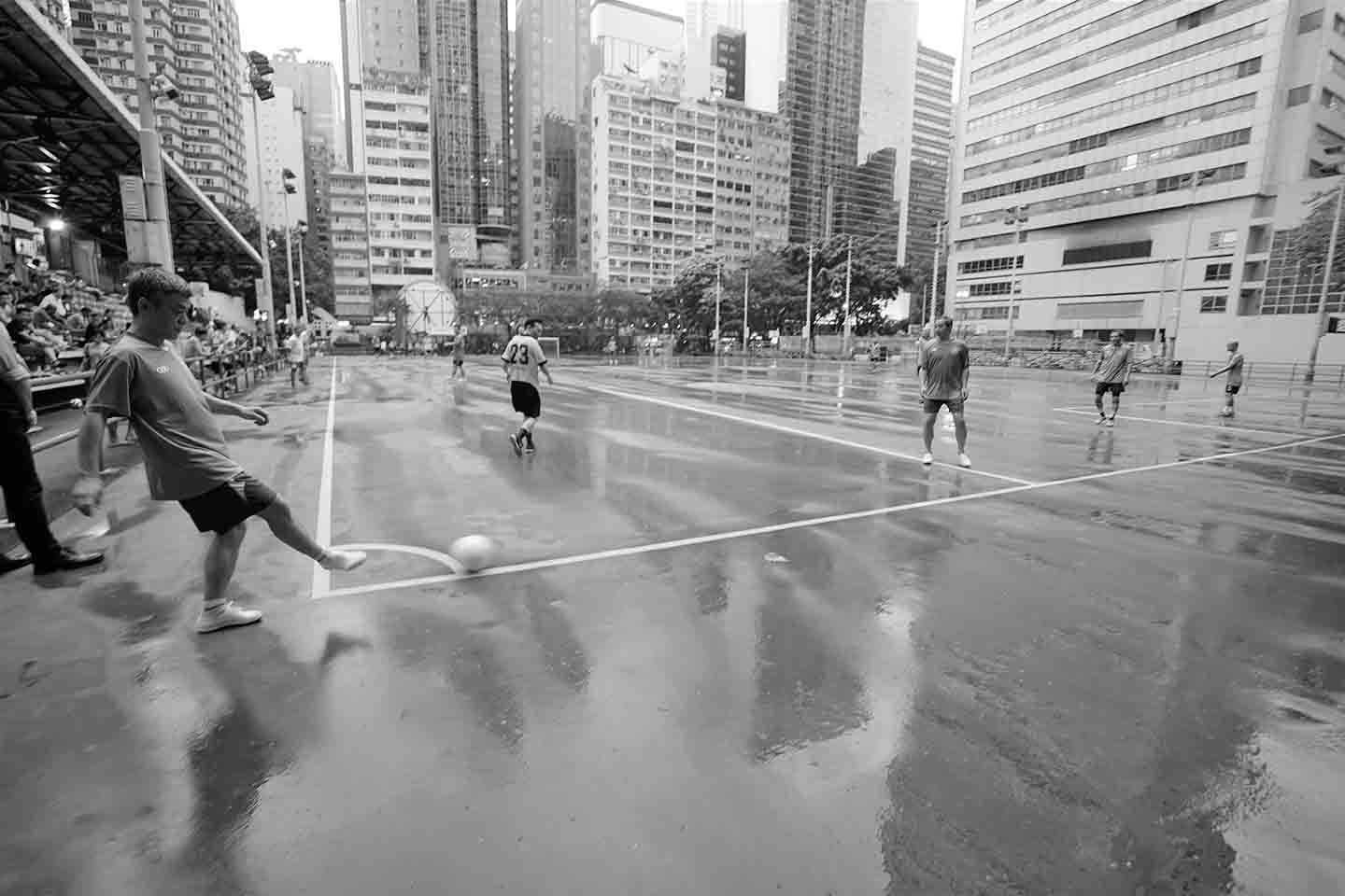 Football match in Southorn Playground, Wanchai, 13 June 2017 | Hong ...
